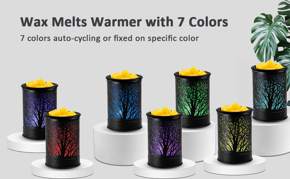 Amazon.com: Wax Melt Warmer for Scented Wax -Electric Scented Wax Warmer with 7 Colors LED Light ...