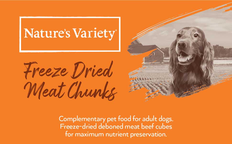 Nature's Variety Freezed Dried 100% Beef Chunks for Adult Dogs - Case 6 x 50 g : Amazon.co.uk ...