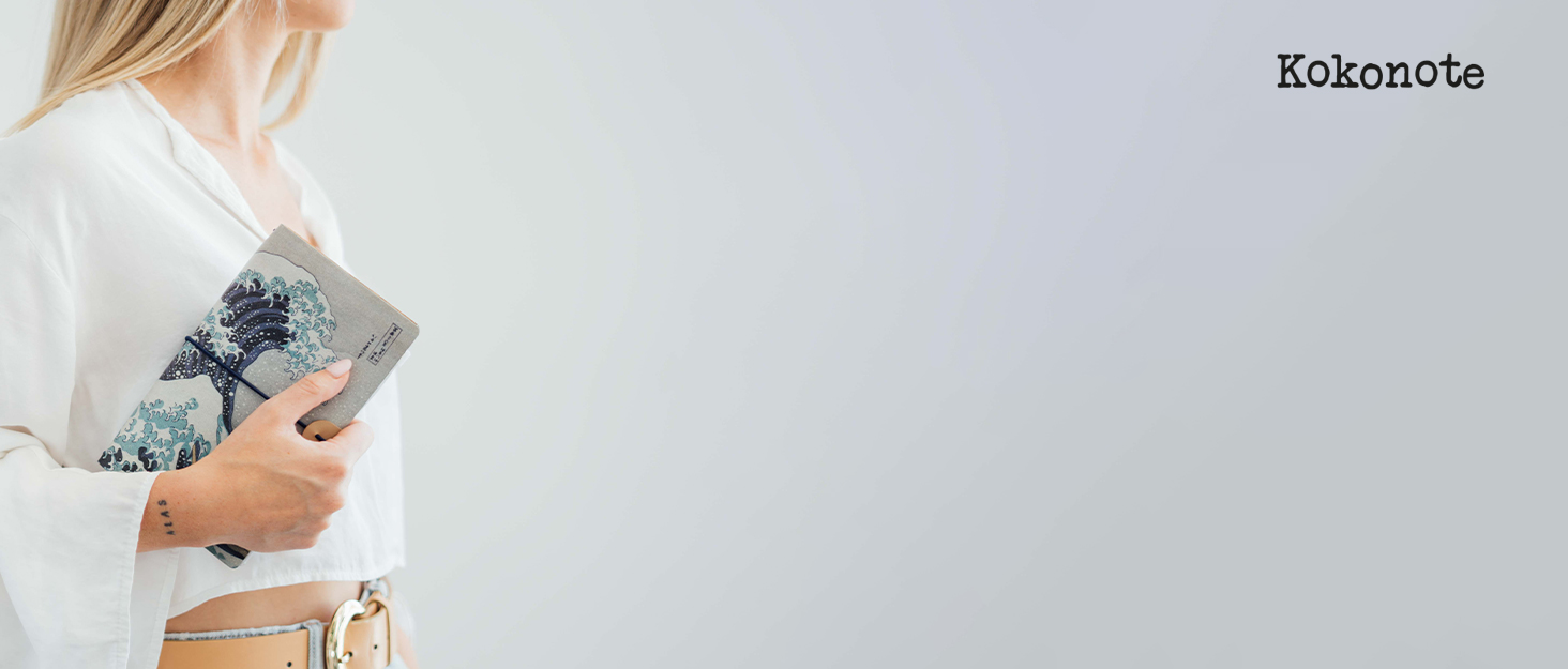 Kokonote Misty Gray Diary 2024 | Big Size 8.3 x 9.8 inches - 21 x 25 cm | 17 Months Diary Week ...