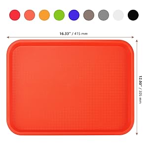 Amazon.com: LEXININ 9 PCS 16 x 12 inch Plastic Fast Food Serving Trays ...