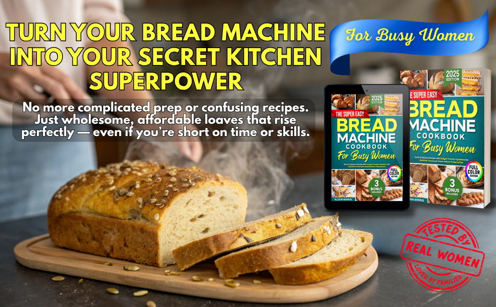 The Super Easy Bread Machine Cookbook for Busy Women: Quick & Delicious Recipes with Budget ...