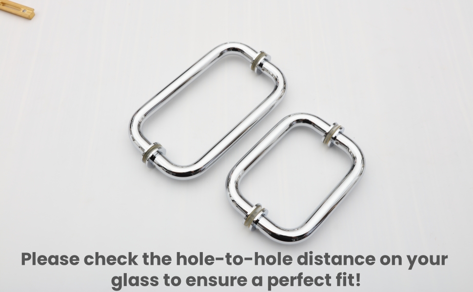 MCOCOD 6" Shower Door Handle, Double-Sided Pull Handle with Metal Washer, Back-to-Back Glass ...