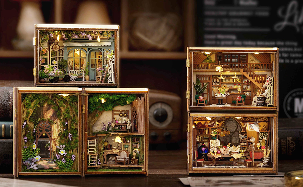 CUTEROOM Miniature House Kit,Tiny House Kits to Build to Live in,DIY Wooden Crafts for Adults ...