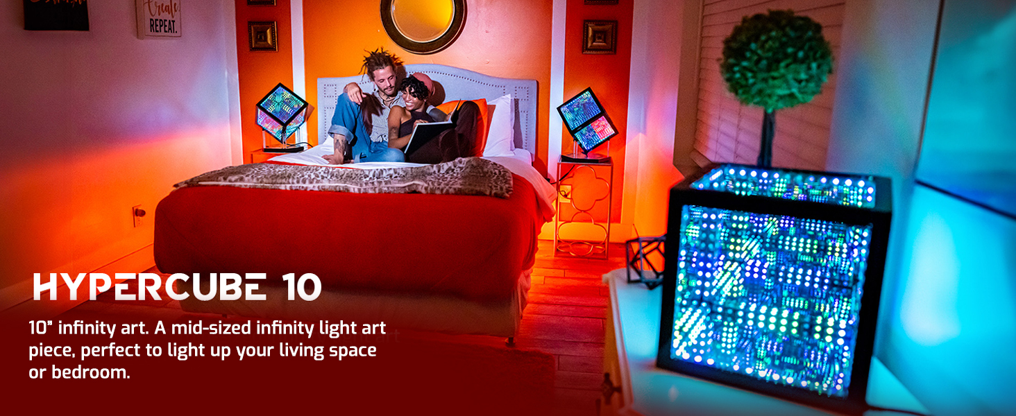 The Hyperspace Lighting Company HyperCube Nano Infinity Cube LED Light ...