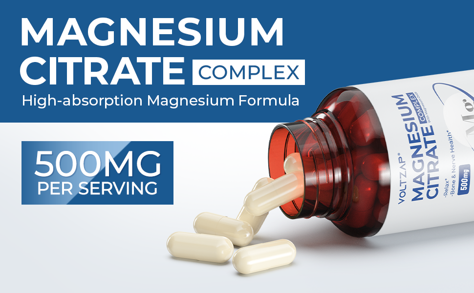 Amazon.com: Magnesium Citrate Capsules 500mg Supplement: for ...
