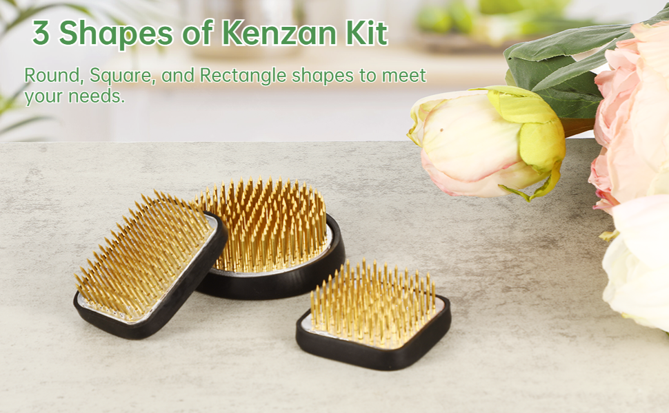 Amazon.com: 3PCS Japanese Ikebana Flower Frogs for Flower Arrangement, Kenzan Kit Includes 2.5 ...