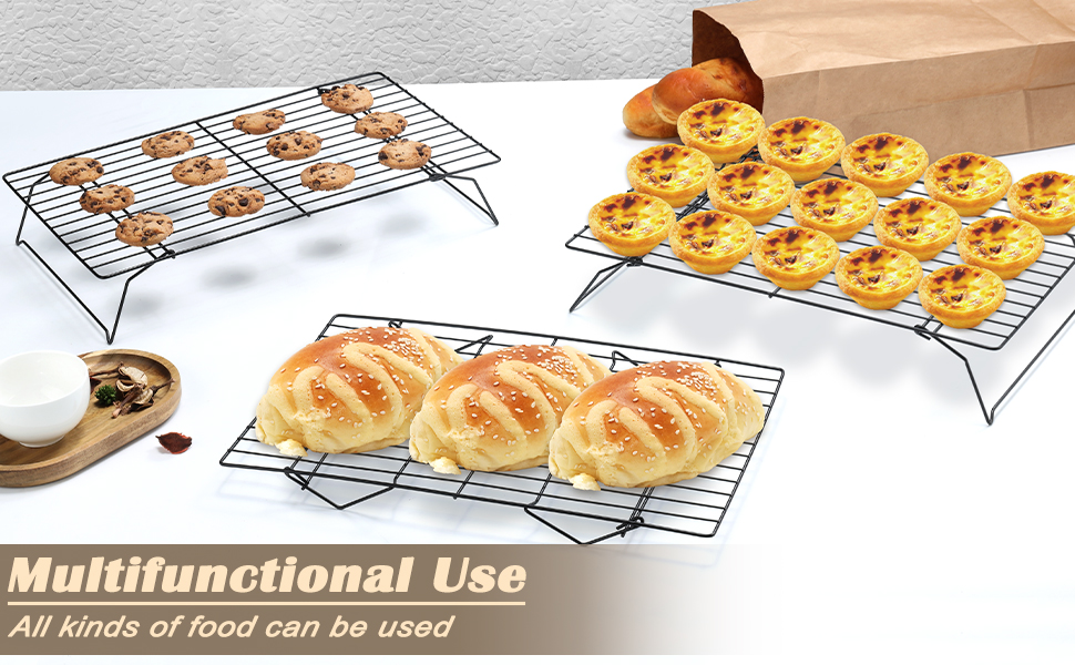 Amazon.com: Pleafind 3 Pieces Stackable Cooling Rack Set, 16 x 10 Inch Stainless Steal Roasting ...