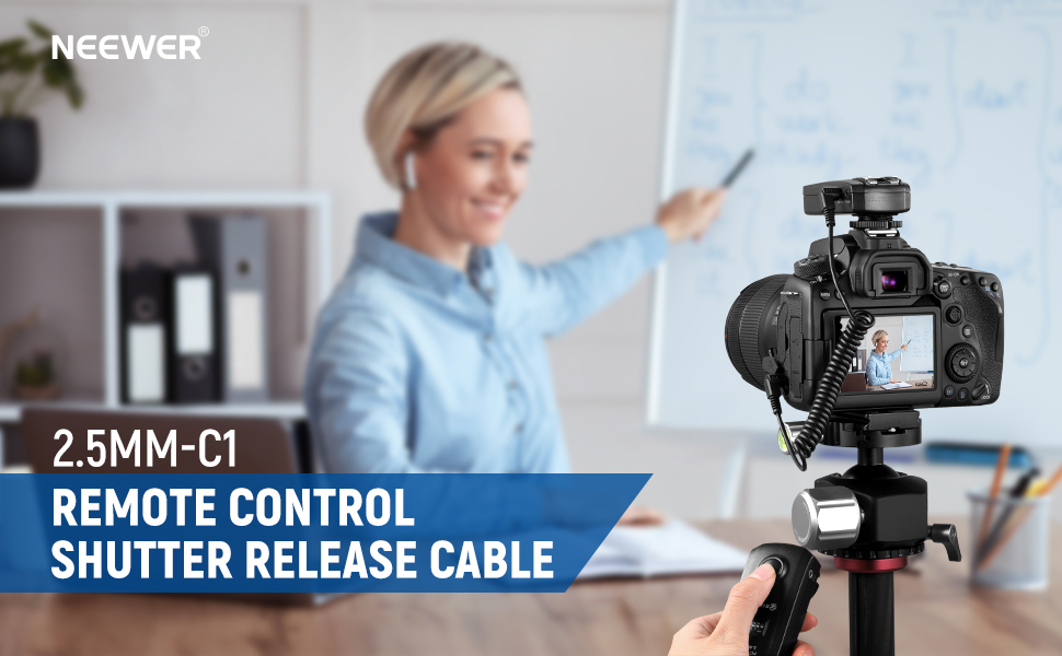 Amazon.com : NEEWER 2.5mm to C1 Remote Shutter Release Cable Compatible with Canon T8i T7i T6S ...