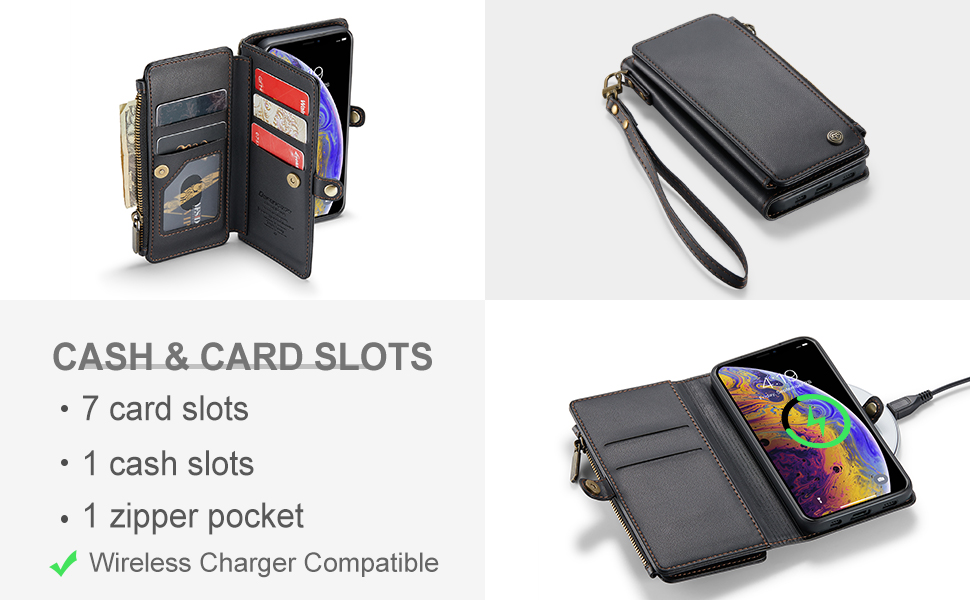 Amazon.com: Defencase for iPhone X/XS Case, RFID Blocking for iPhone Xs/X Wallet Case for Women ...