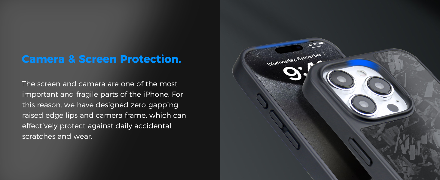 Amazon.com: MONOCARBON Real Forged Carbon Fiber Case for iPhone 15 Pro Max, Premium Minimalist ...