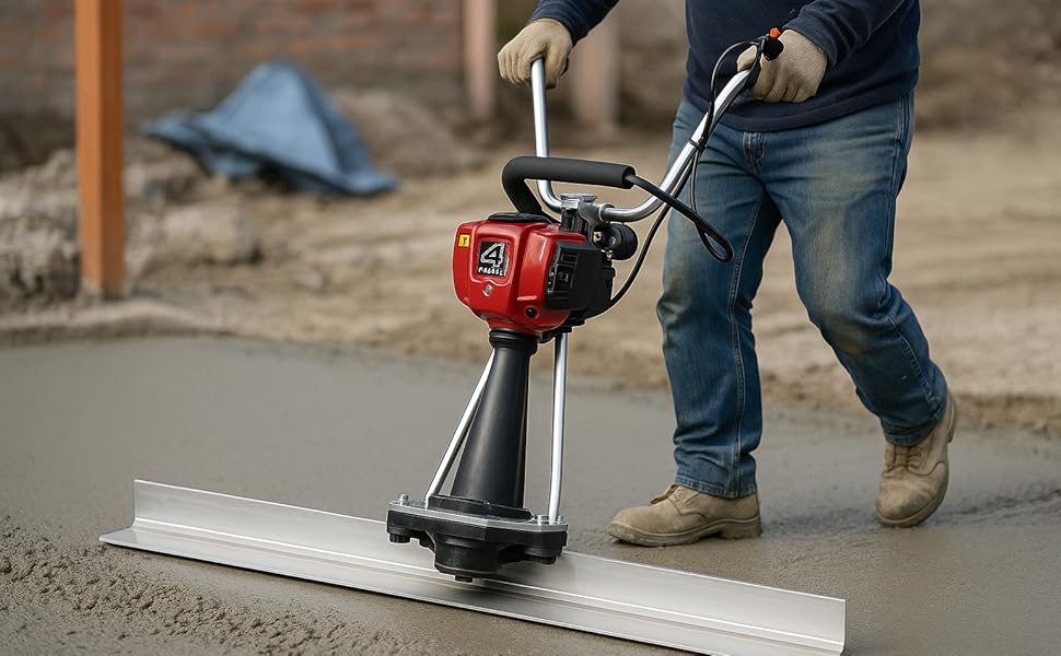IND FIRST CHOICE Screed Vibrator | GX35 4-Stroke Engine | 2 Meter Aluminium Blade | Concrete ...