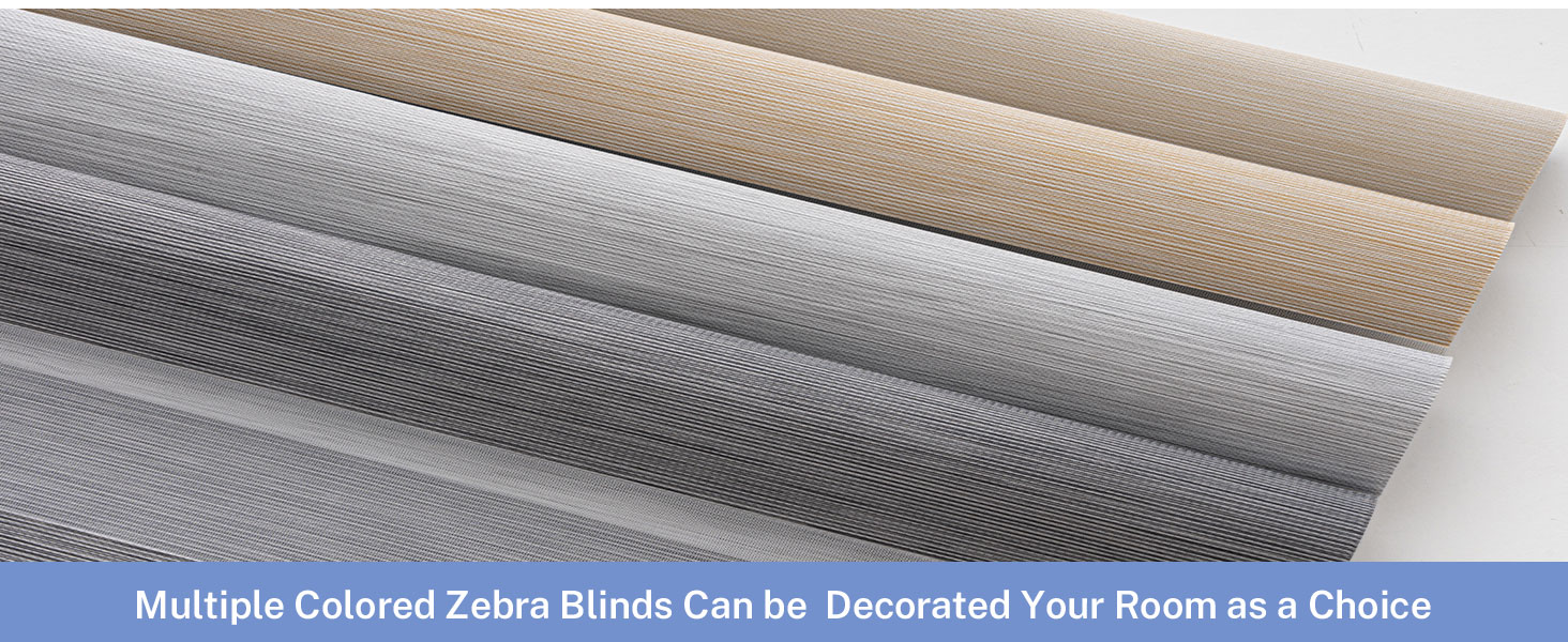 UrMoon No Drill Day and Night Roller Blinds, No Tools Cordless Zebra ...