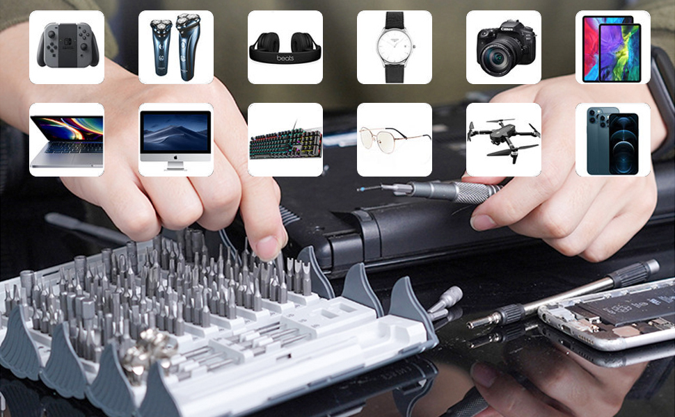 Amazon | Glvaner 128in1 精密ドライバーセット トルクスドライバー y字ドライバー メガネドライバー 122ビット S2スチール製 高硬度 防錆 磁石付き 収納ケース付き ...