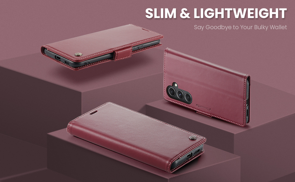 Amazon.com: FCOZCKLOM Compatible with Samsung Galaxy S23FE Wallet Case with RFID Blocking Card ...