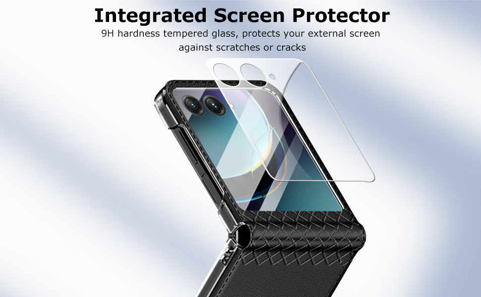 Amazon.com: YQODSZ for Motorola Moto Razr+ 2023 Leather Case with Screen Protector, [Hinge ...