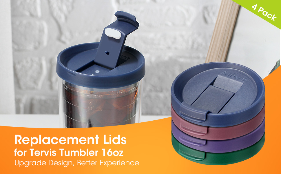Amazon.com | Aieve Tumbler Lid Compatible with Tervis,4Pcs Replacement Covers for 16oz Tumbler ...