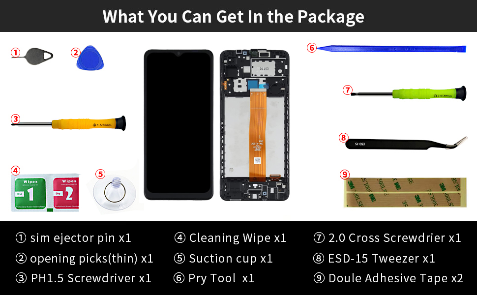 Amazon.com: Eaglewireless LCD Display Screen Replacement Touch Digitizer Assembly with Frame for ...