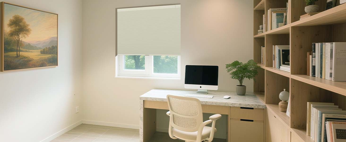 Amazon.com: Boolegon No Drill Blinds for Windows Blackout Cellular ...