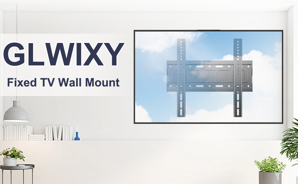 Amazon.com: GLWIXY Low Profile Wall Mount Fixed for 26-65 Inch LED LCD OLED Flat Screen TVs ...