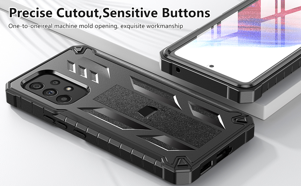 punbor Case for Samsung Galaxy A53 5G: Military Grade Shockproof 360 Protection with Kickstand ...