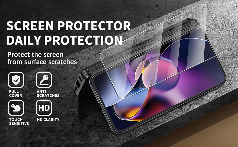 Amazon.com: for Motorola Moto G Stylus 5G 2024 Case with 1 Screen Protector, Built-in Slide ...