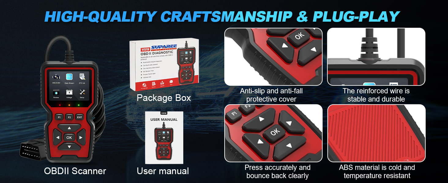 Amazon.com: SUPAREE OBD2 Scanner Diagnostic Tool Check Engine Fault ...
