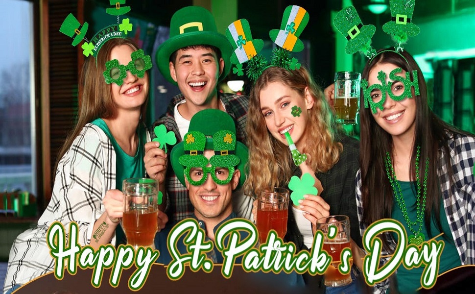 iZoeL St Patricks Day Decorations St Patricks Day Accessories, Welcome Lucky Banner Irish ...