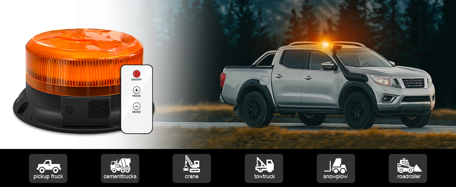 AnTom Wireless Strobe Lights,LED Remote Control Flashing Light,12-24v ...