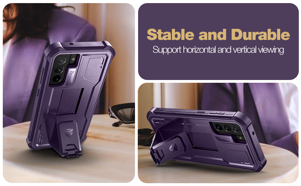 Amazon.com: Dexnor for Samsung Galaxy S21 FE Case, [Built in Screen Protector and Kickstand ...