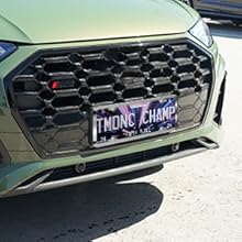 ELECTRONLUMEN Stainless Steel License Plate Frames Silver Fit Standard CA License Plate 4 Holes ...