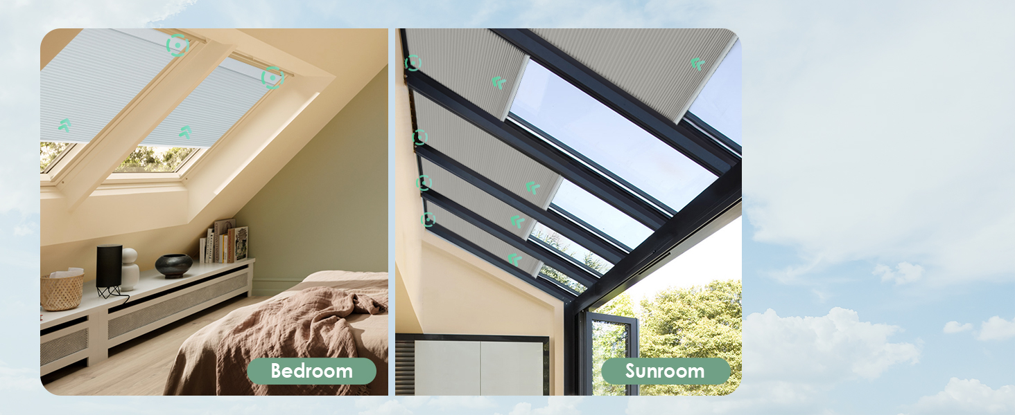 Amazon.com: Yoolax Motorized Skylight Shades, Smart Cellular Shades Compatible with Alexa Google ...
