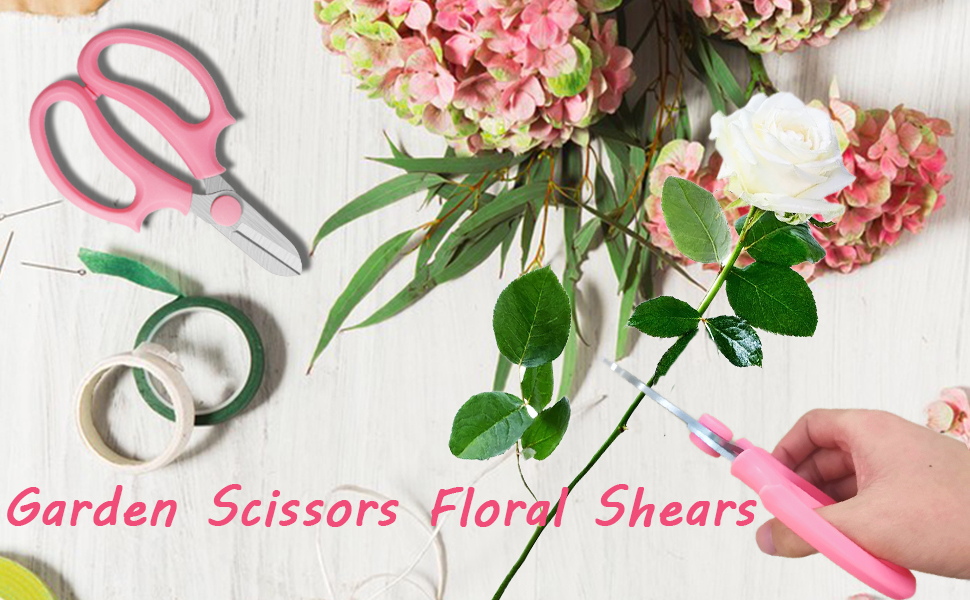 Amazon.com : 3Pcs Garden Scissors Floral Shears,Professional Floral Scissor with Comfortable ...