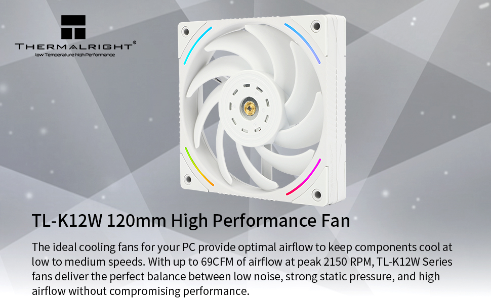 Amazon.com: Thermalright TL-K12W, Computer Case Fan,High Performance 120mm PWM Cooler Fan,PC PWM ...
