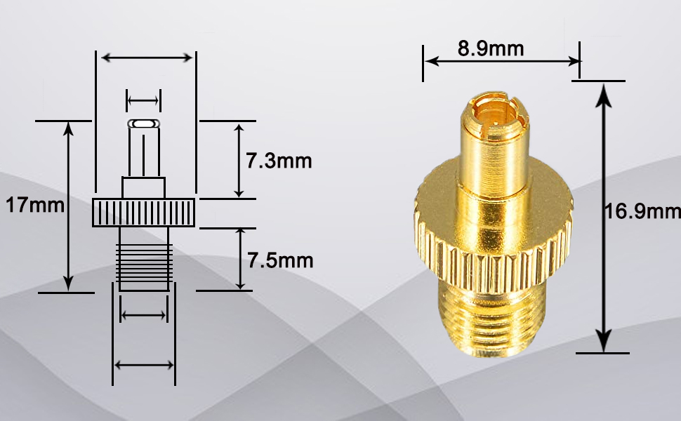 Wodgreat 2Pcs SMA Female to TS9 Male Adapter RF Coaxial Connectors Gold Plated SMA Adapter TS9 ...