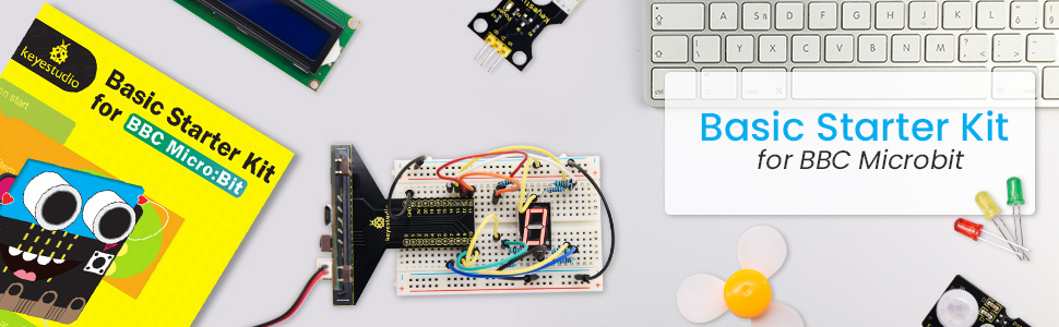 Amazon.com: KEYESTUDIO Basic Starter Kit for Microbit V2.2 V1.5 (Not Included), with 35 Projects ...