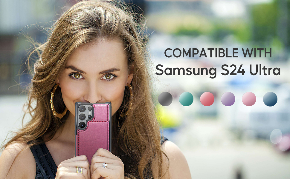 Amazon.com: Vinich for Samsung Galaxy S24 Ultra Wallet Case with Card Holder, RFID Blocking ...