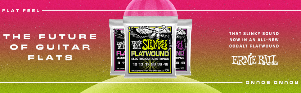 Amazon.com: Ernie Ball Regular Slinky Flatwound Electric Guitar Strings 10-46 Gauge (P02591)