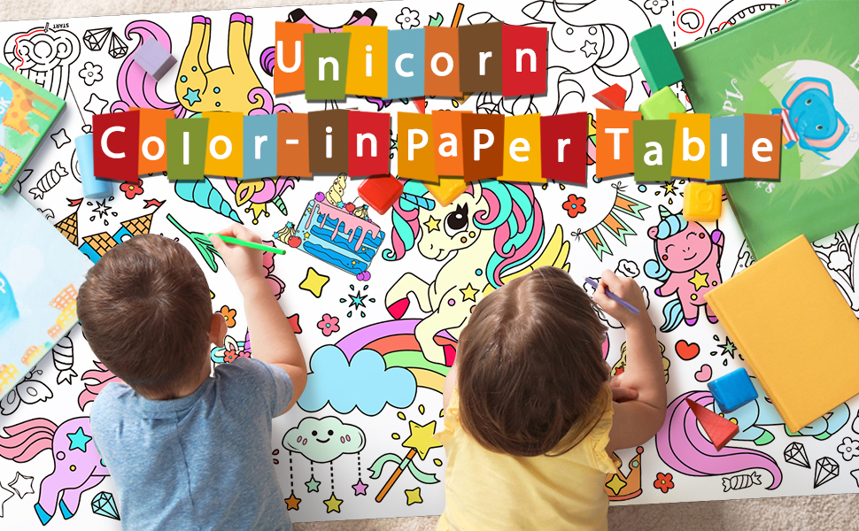 Amazon.com: Unicorn Party Giant Coloring Poster - 31.5x 72 Inches ...
