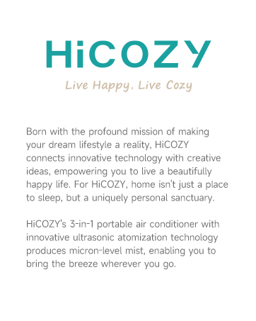 Amazon.com: HiCOZY Air Cooler with 2 Ultrasonic Mist Levels & 3 Fan Speeds, Evaporative Air ...