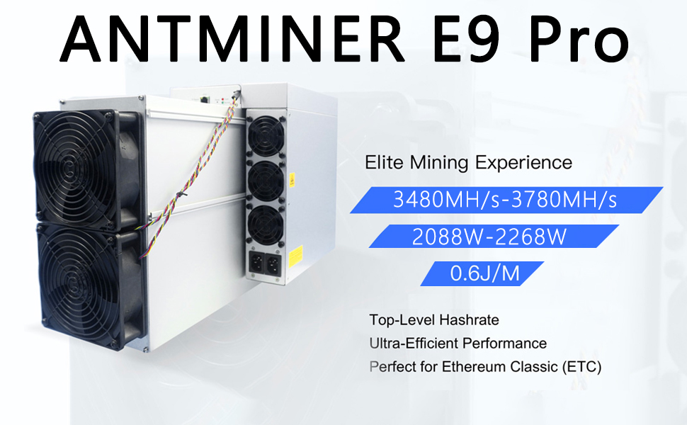 Amazon.com: New Antminer E9 Pro Hashrate 3680M Power 2208W ETC Miner Bulit-in PSU Ready Stock by ...