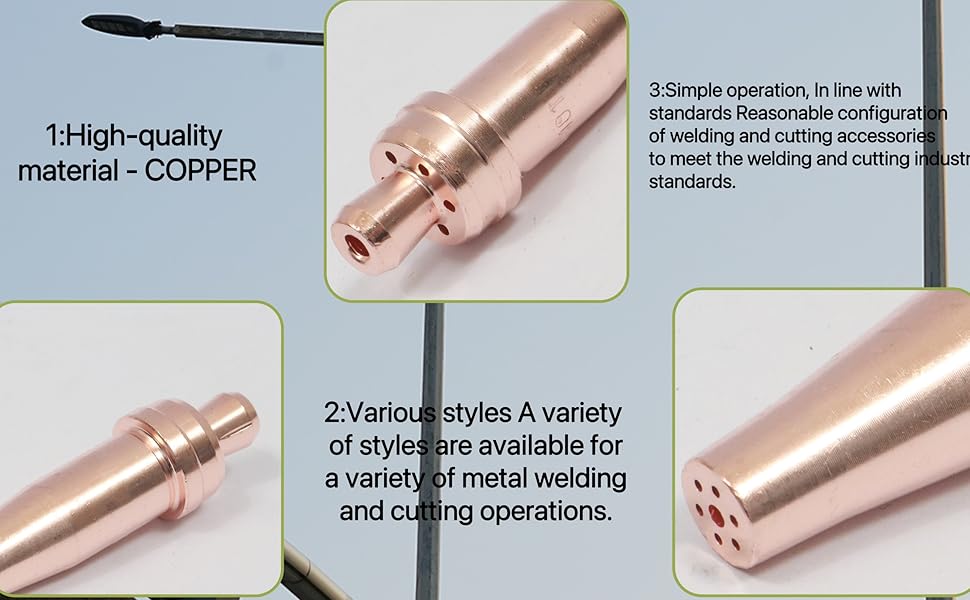 ALLZSMOOTHLY 2-1-101 Acetylene,A General Purpose Cutting Torch Tips Suggests Victor Style Heavy ...
