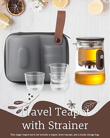 Amazon.com | MACTANO Enchanti Tea Pot, Magic Witchcraft Enchanted Glass Teapot with Strainer ...