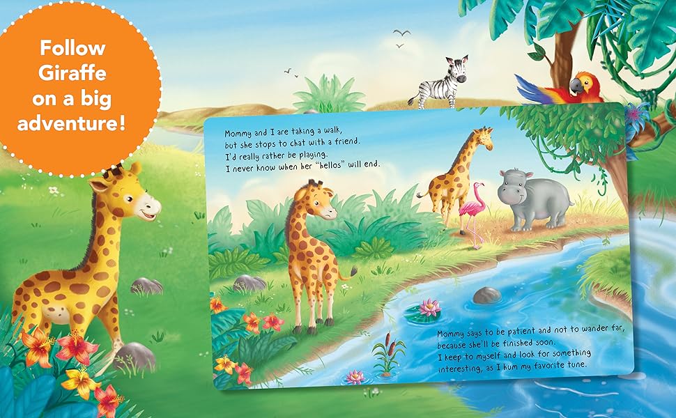 Amazon.com: Little Giraffe's Adventure - Children's Padded Board Book ...