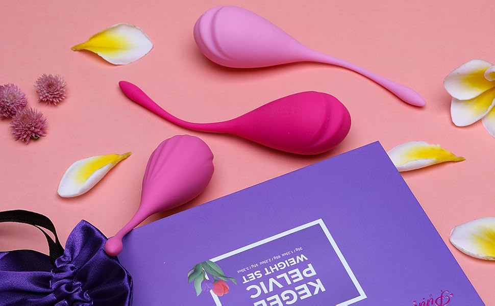 Pelvic Floor Trainer Set of 3 by Mascoto®, Kegel Exercise Weights, Weighted Pelvic Floor Trainer ...