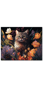 TISHIRON DIY Malen nach Zahlen Erwachsene Tiere Erwachsene Malen nach Zahlen Kits auf Leinwand ...