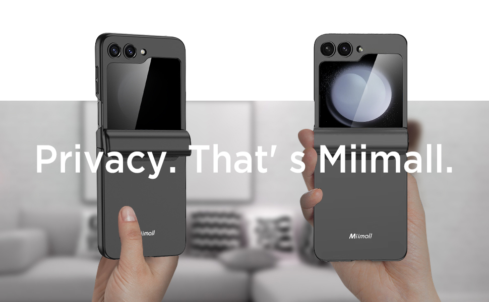 Amazon.com: Miimall for Samsung Galaxy Z Flip 5 Case with Privacy Screen Protector, Flip 5 case ...