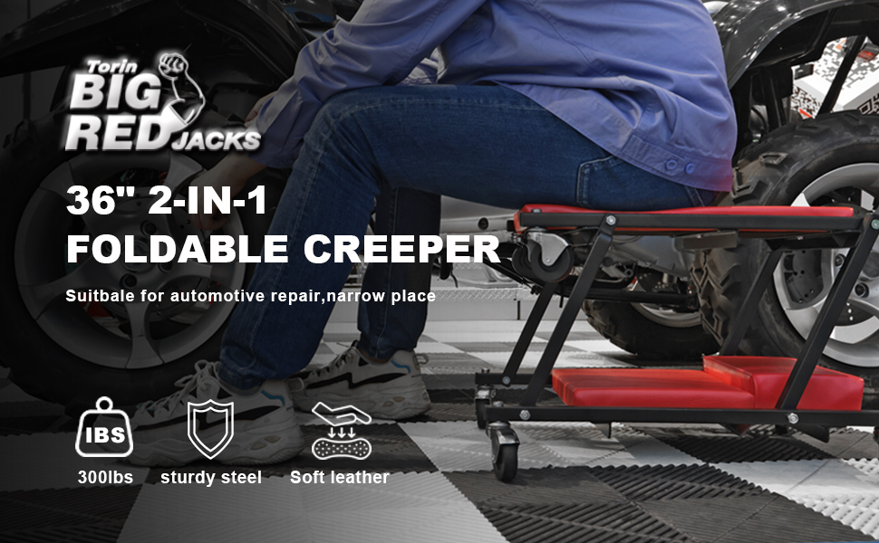 Amazon.com: BIG RED ATRP6240BR Blow Molded Plastic Rolling Garage/Shop Creeper: 40" Mechanic ...