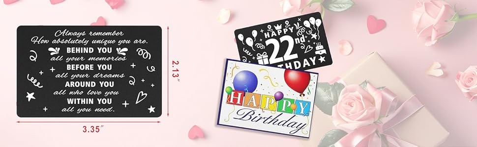 Amazon.com : Unique 22nd Birthday Card - Inspirational 22nd Birthday Gifts - Happy 22 Year Old ...