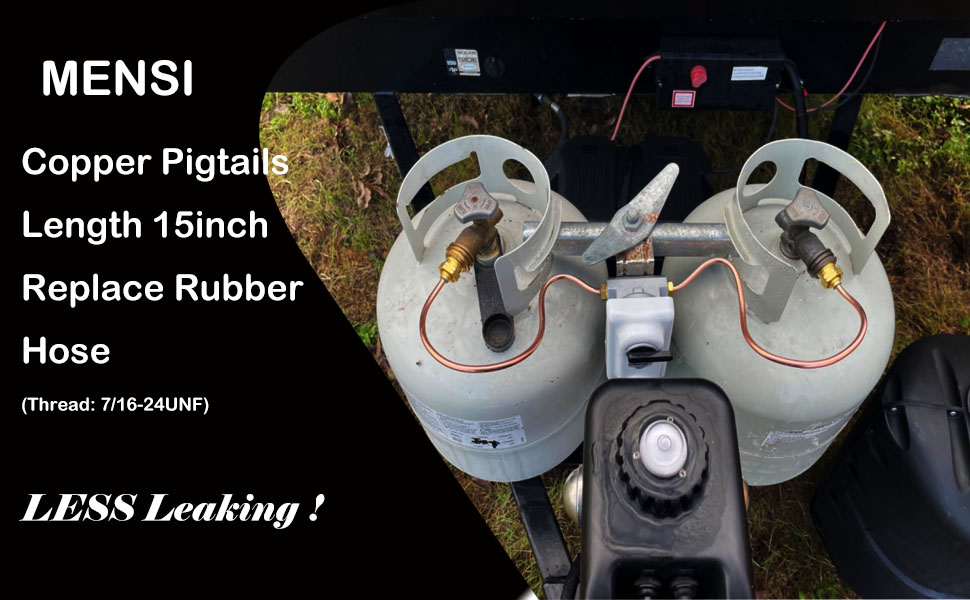 Amazon.com : MENSI POL Soft Nose 15" Pigtail LP Flexible Propane Copper Pigtails, 1/4" Inverted ...