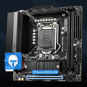 MSI H510I PRO WIFI Motherboard, Mini-ITX - Supports Intel Core 11th Gen Processors, LGA 1200 - 2 ...